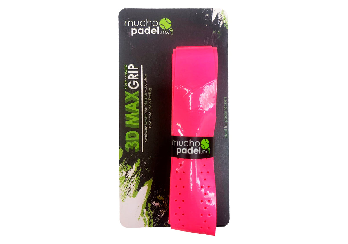 Overgrip Mucho Padel 3D MAX GRIP con Esponja Color Rose Fucsia - Tienda ...